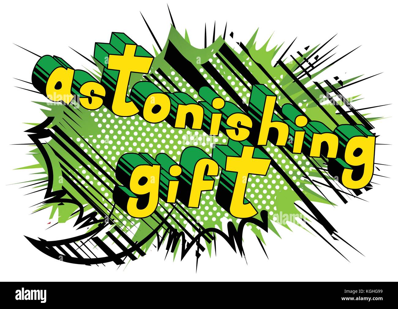 Astonishing Gift - Comic book style word on abstract background Stock ...