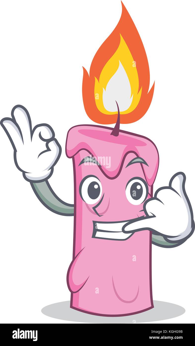 Call me candle character cartoon style Stock Vector Image & Art - Alamy