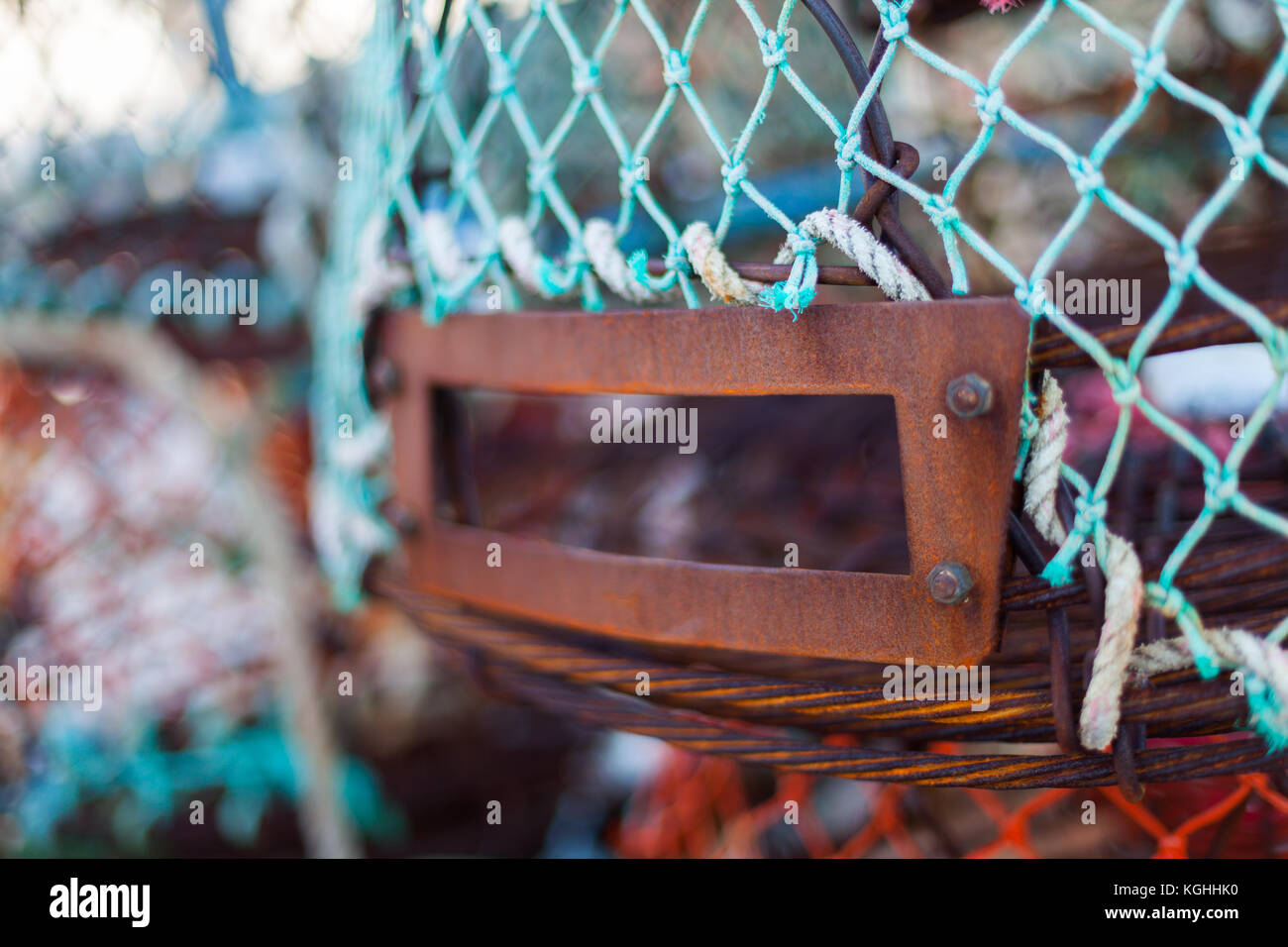 Cray pots taken at Apollo Bay marina, located on the Great Ocean Road ...