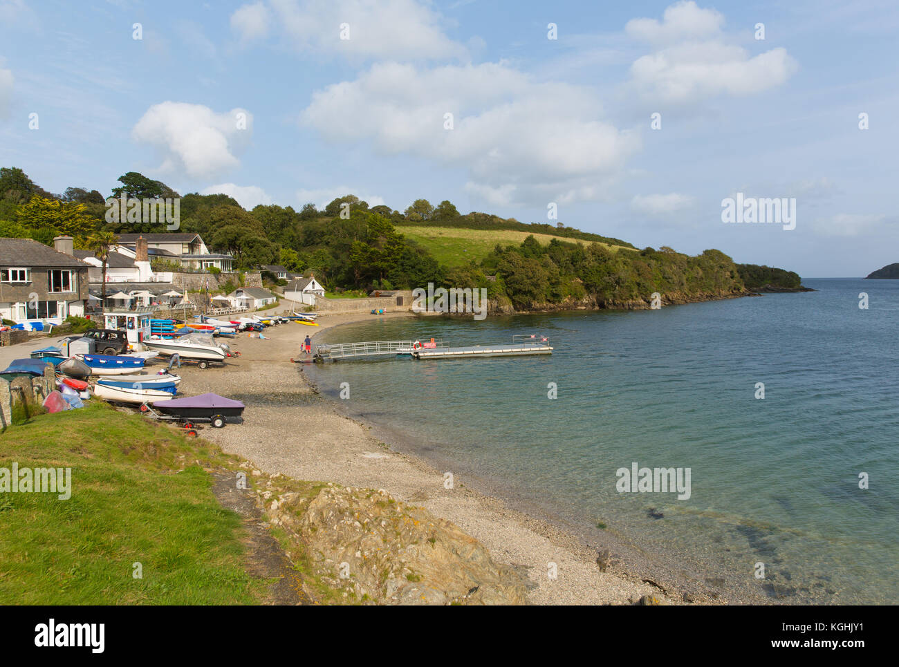 Helford Passage west Cornwall England UK a Cornish village located on ...