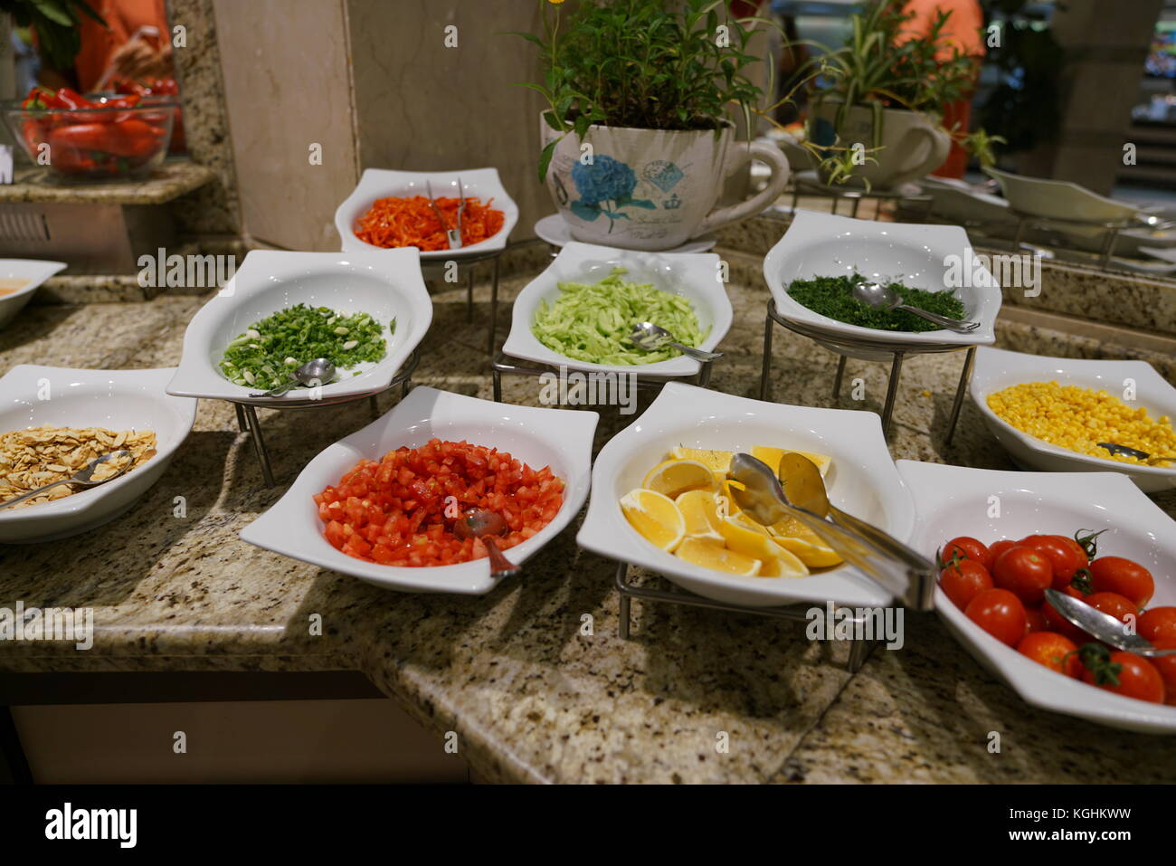 Fruit and vegetable buffet Stock Photo - Alamy