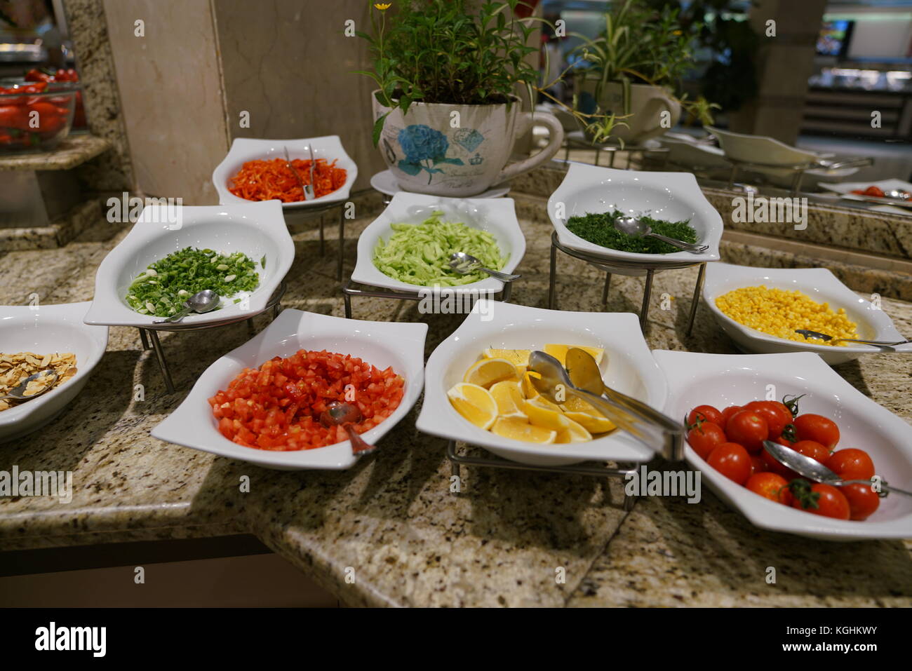 Fruit and vegetable buffet Stock Photo - Alamy