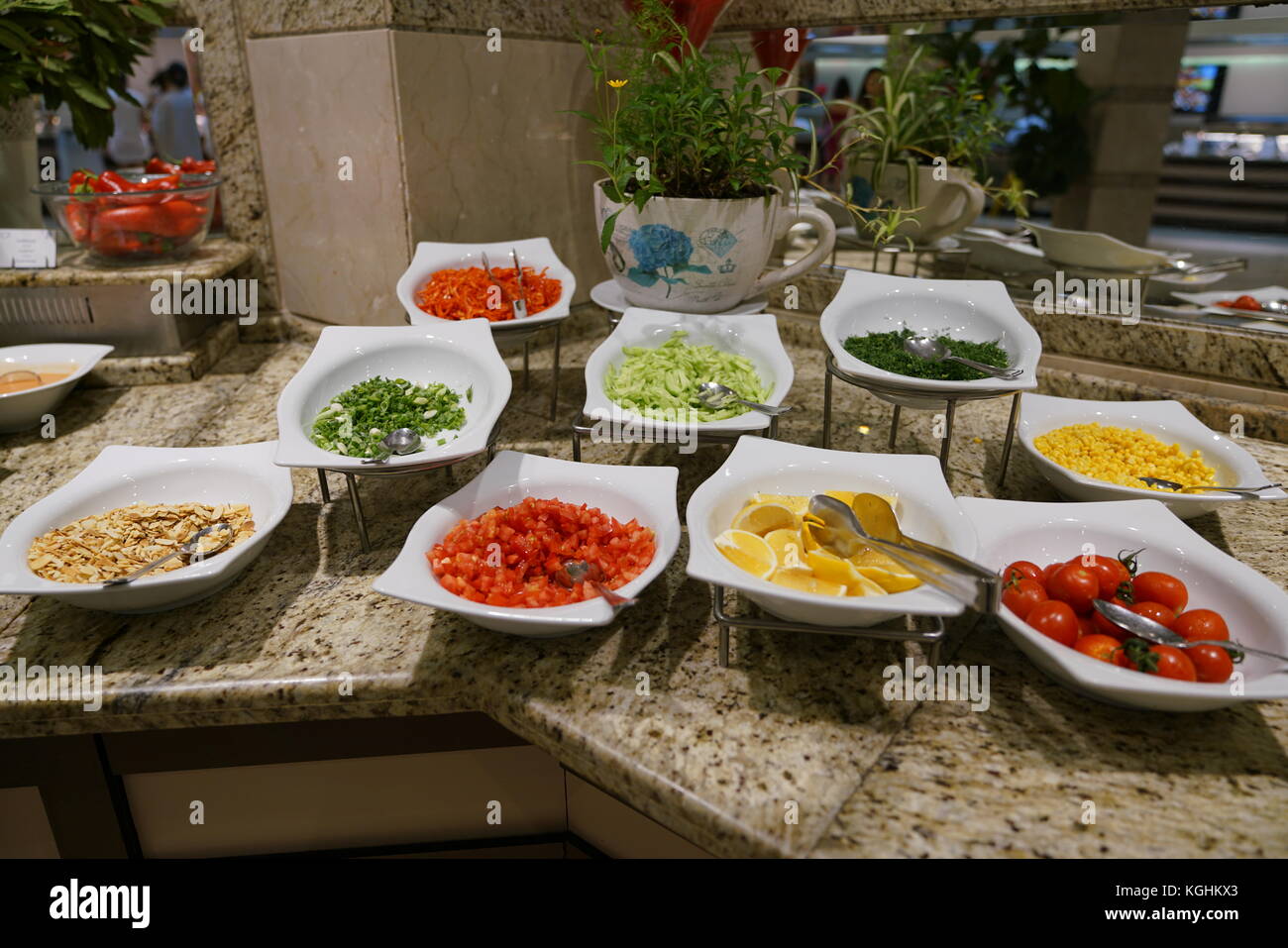 Fruit and vegetable buffet Stock Photo - Alamy