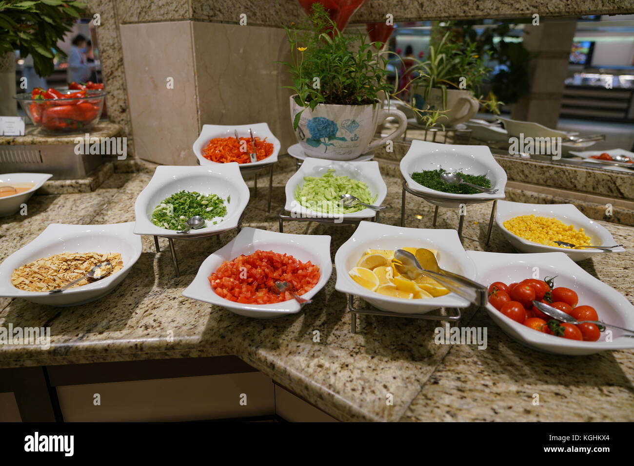 Fruit and vegetable buffet Stock Photo - Alamy