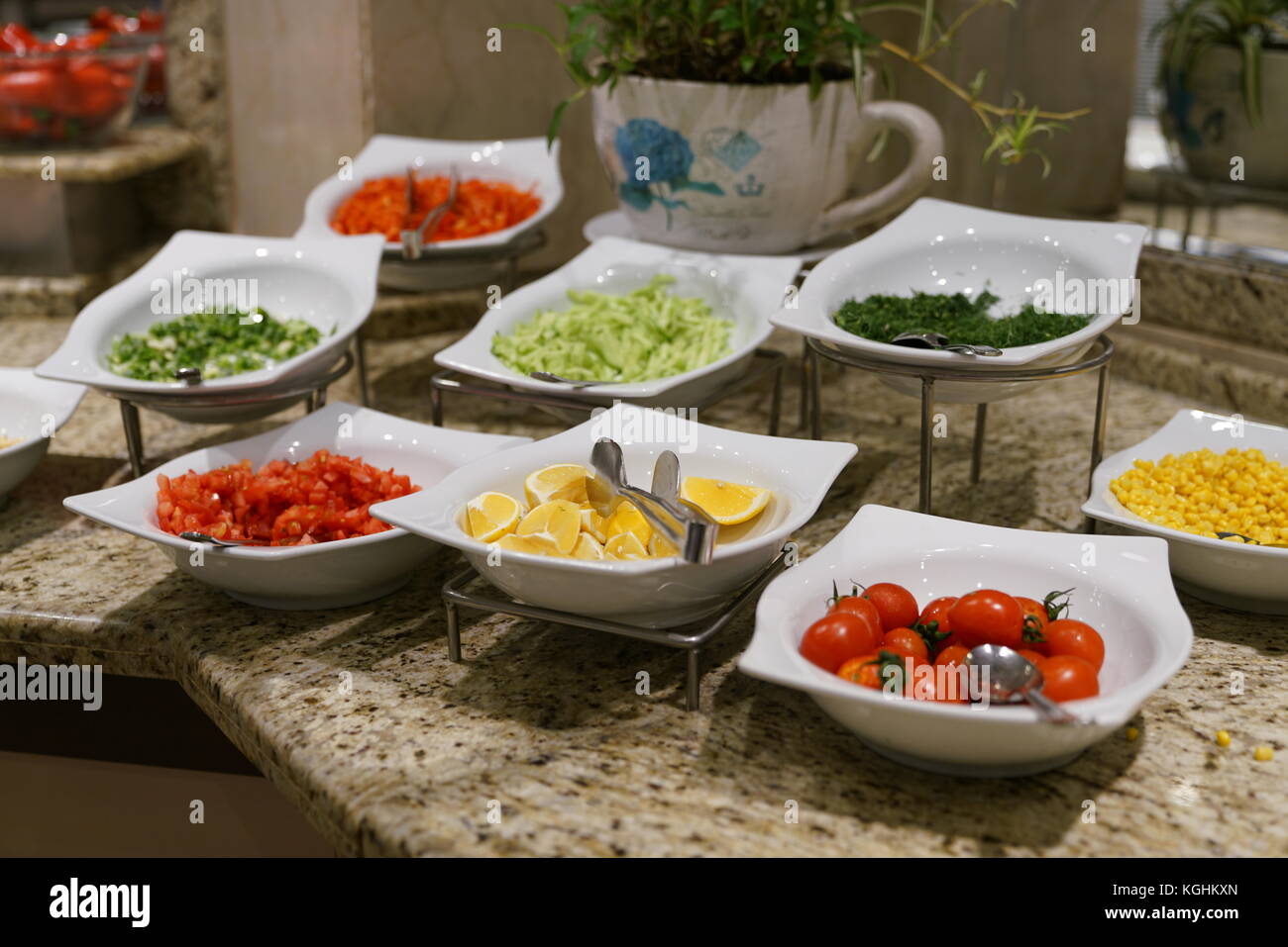 Fruit and vegetable buffet Stock Photo - Alamy