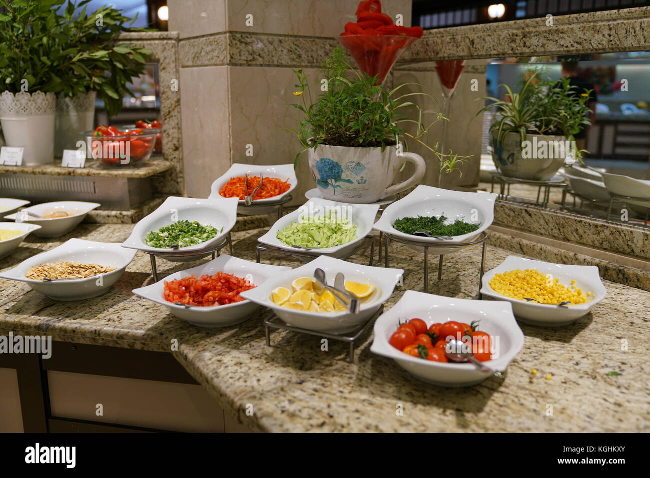 Fruit and vegetable buffet Stock Photo - Alamy