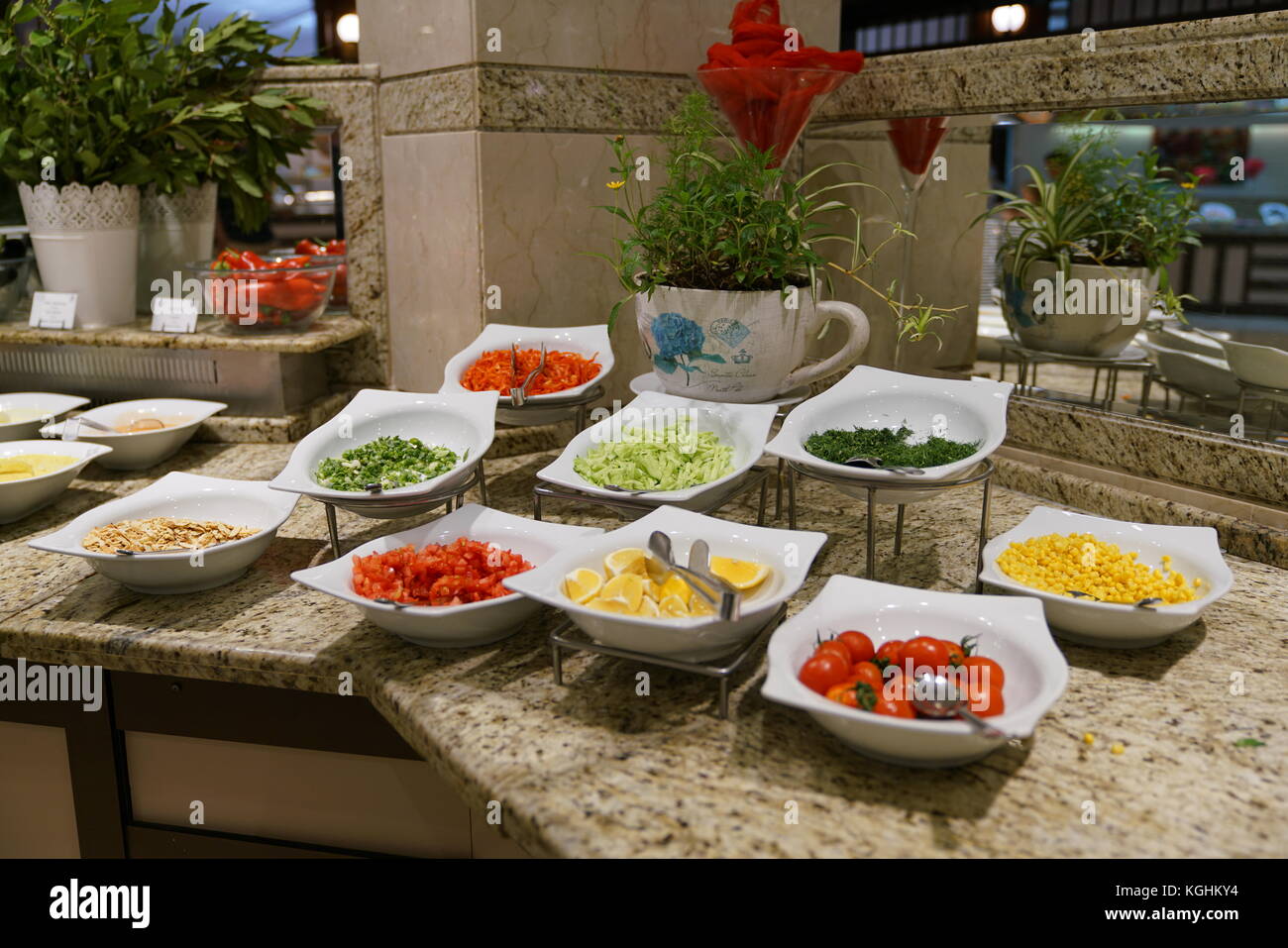 Fruit and vegetable buffet Stock Photo - Alamy