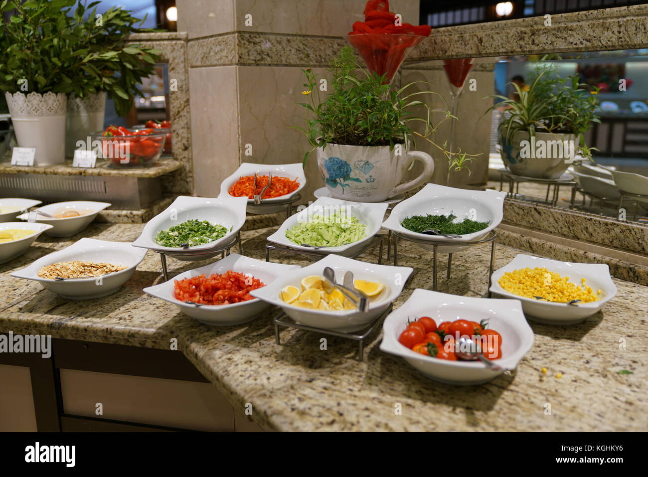 Fruit and vegetable buffet Stock Photo - Alamy