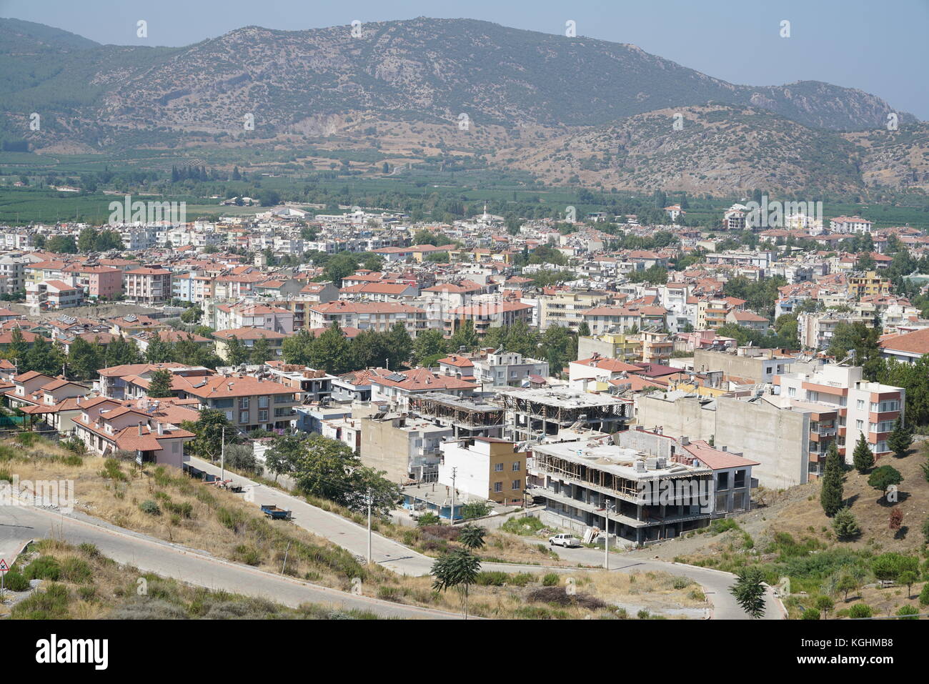 Selcuk, Turkey: Town view of Selcuk from the hills Stock Photo - Alamy