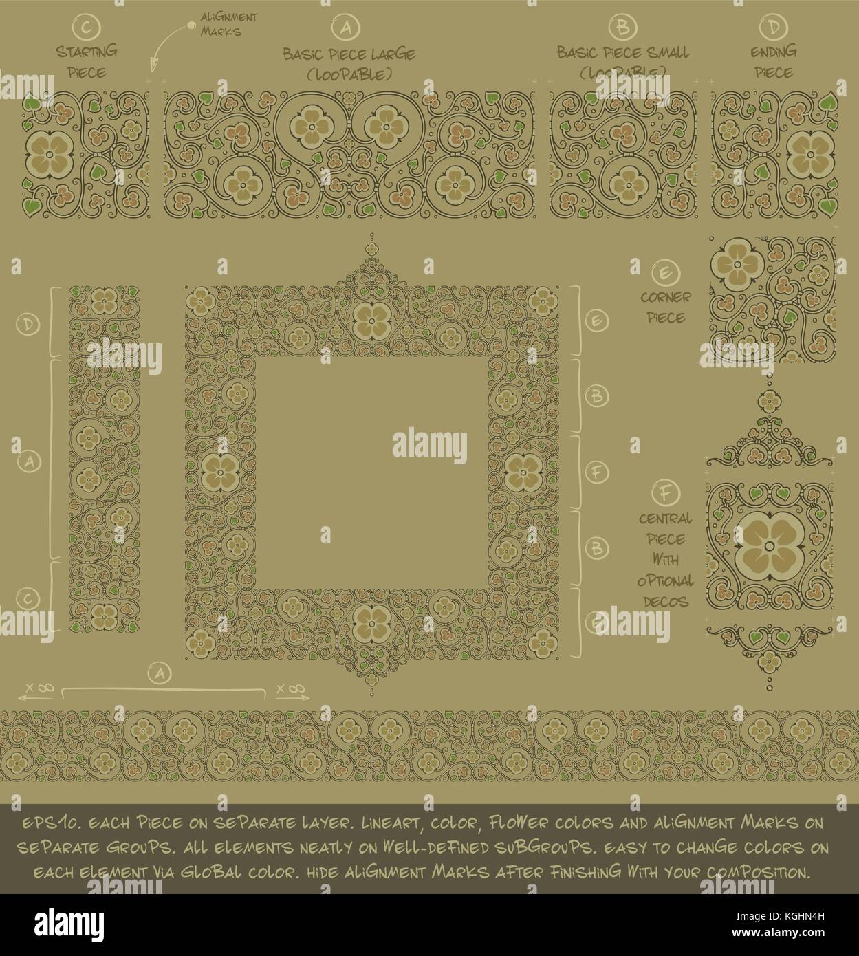 Decorative blocks Stock Vector Images - Alamy