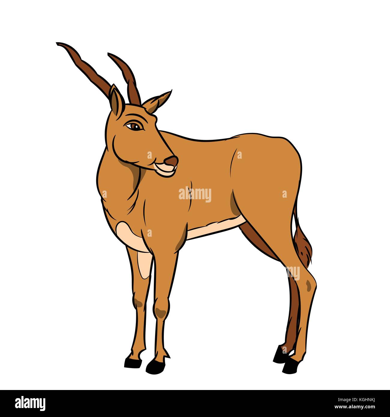 Illustration of Impala isolated on white background - Vector ...