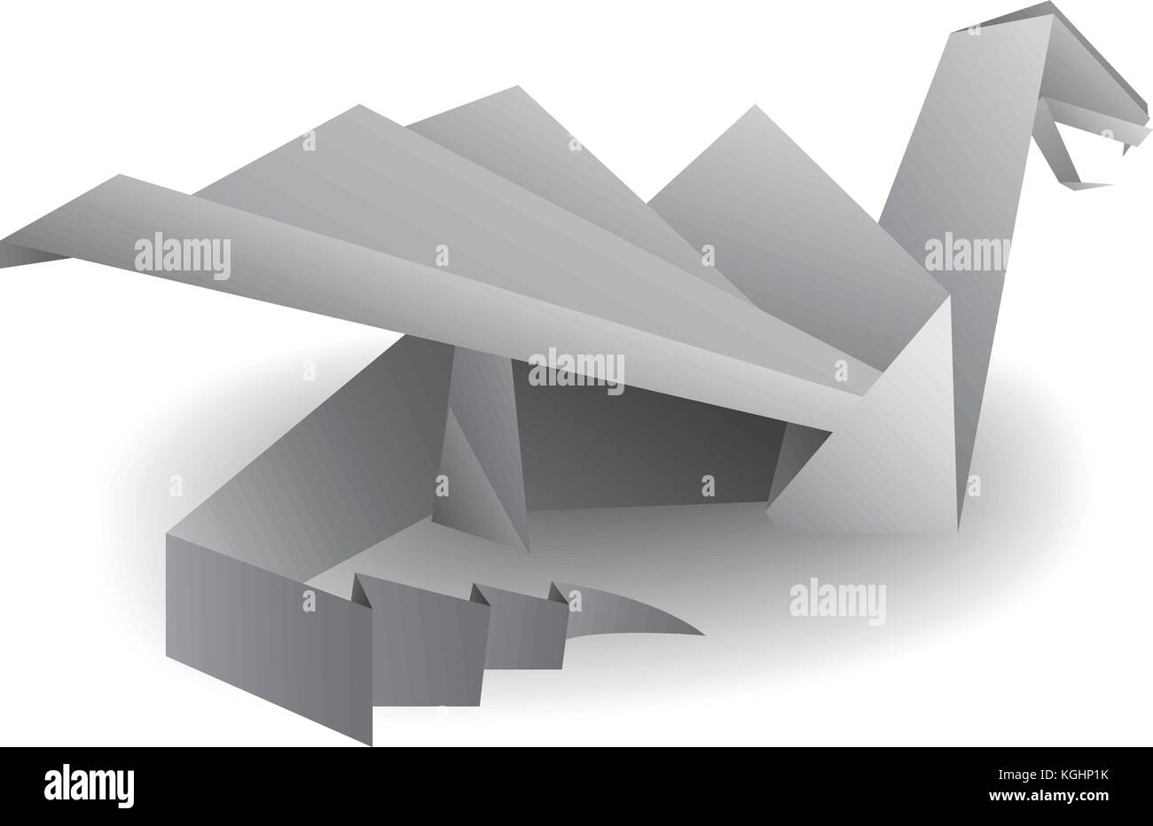 Origami model isolated on Stock Vector Images - Alamy