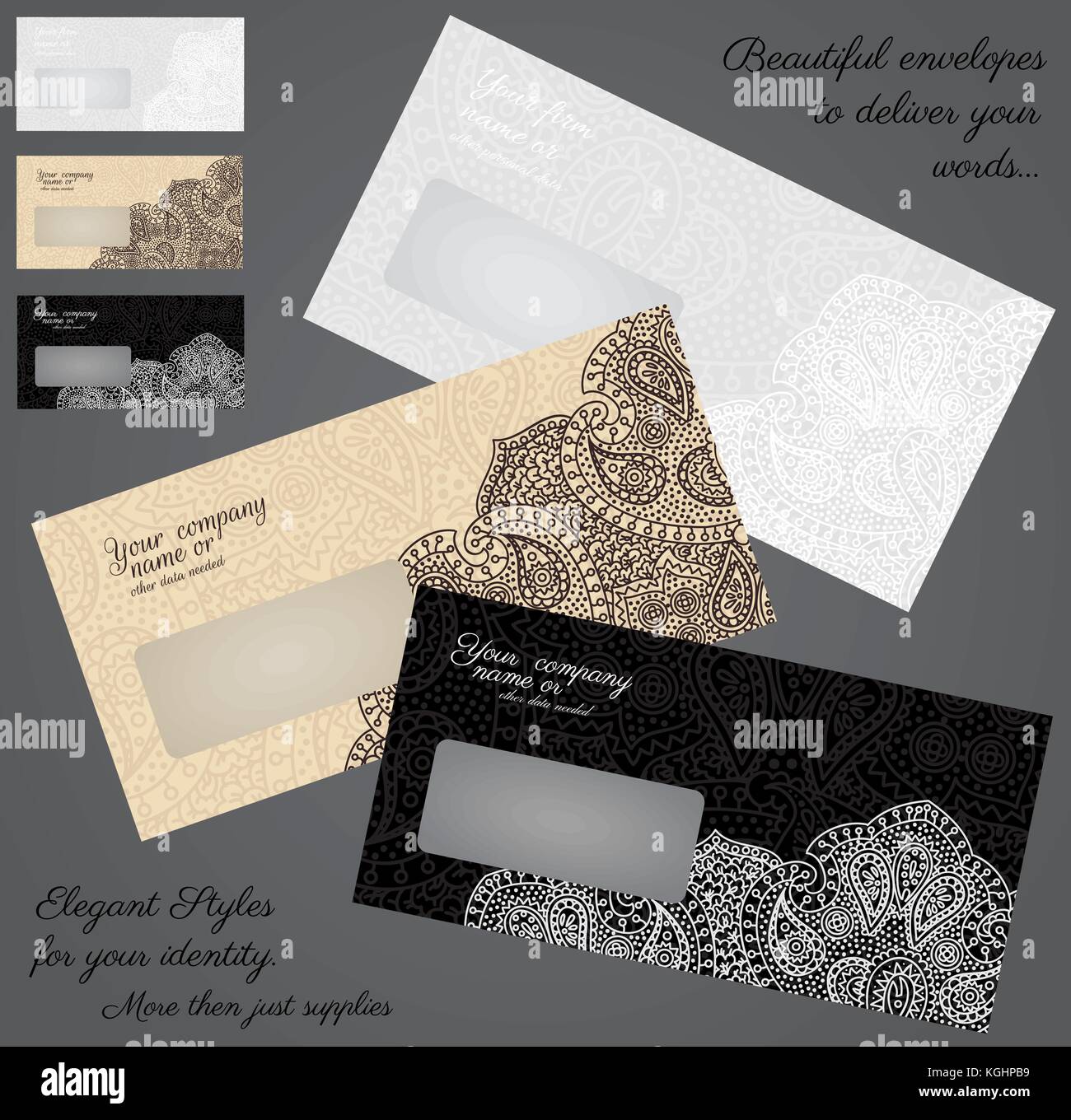 elegant envelopes concept set Stock Vector Image & Art - Alamy