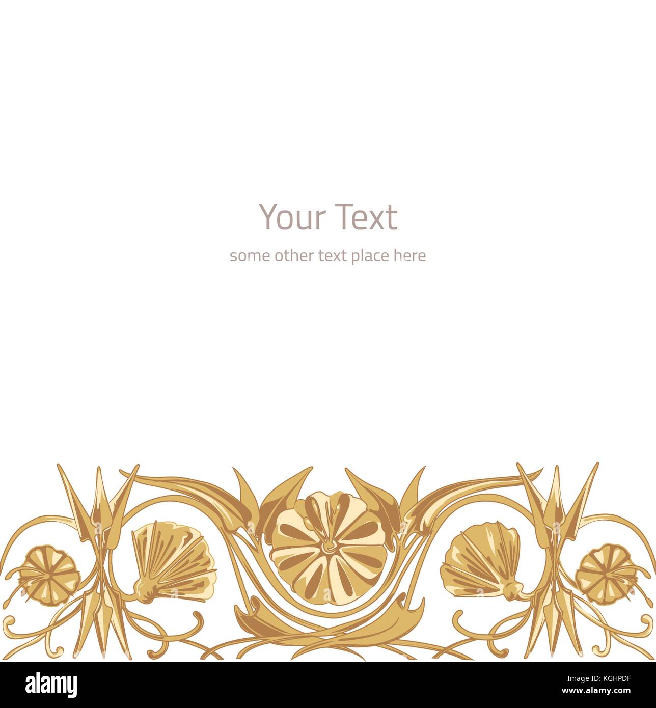 Vector illustration of floral ornament background with copy space Stock ...