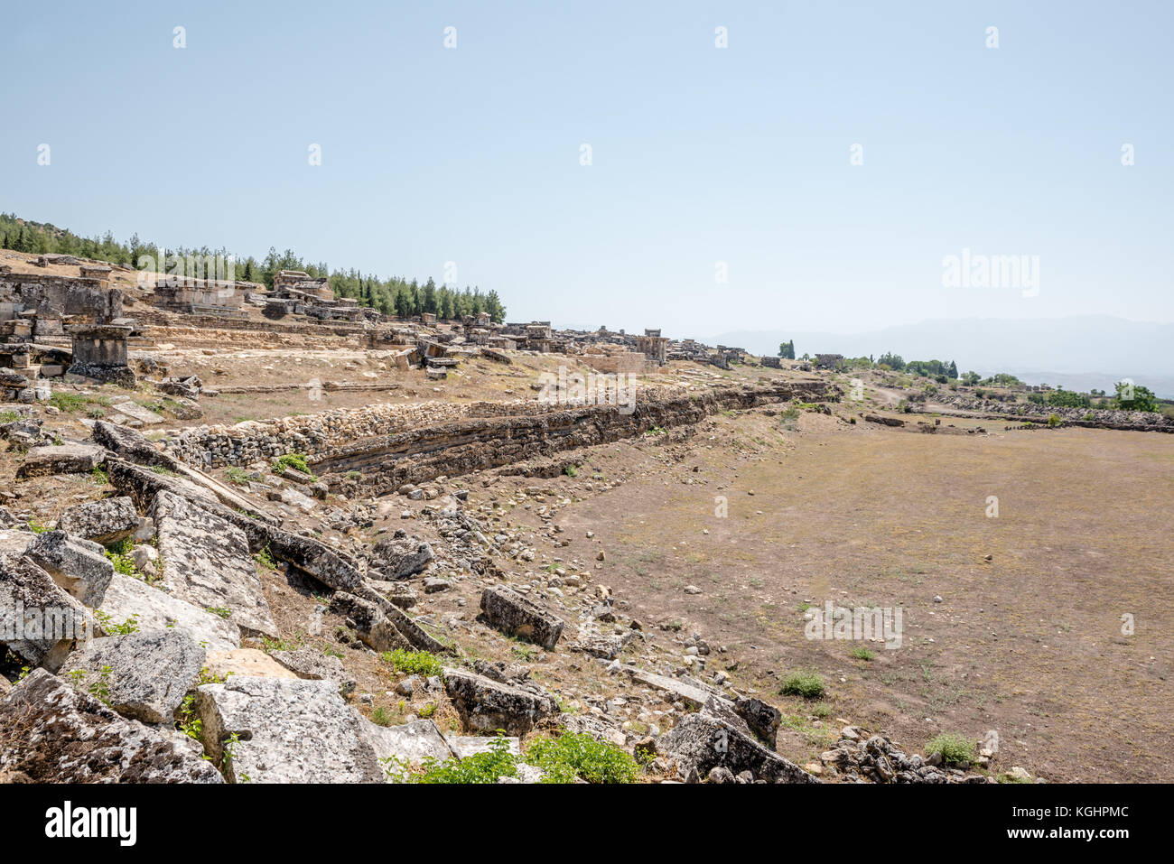 Ancient tombs at Hierapolis northern necropolis in Pamukkale, Turkey ...