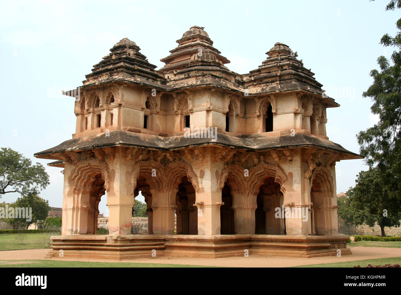 Renowned Lotus Mahal, the Queens' Palace, at Hampi, Karnataka, India ...
