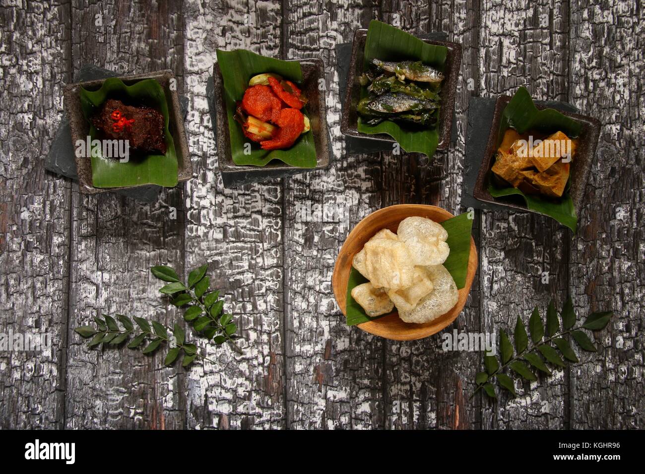 Padang Food Sampler Stock Photo - Alamy