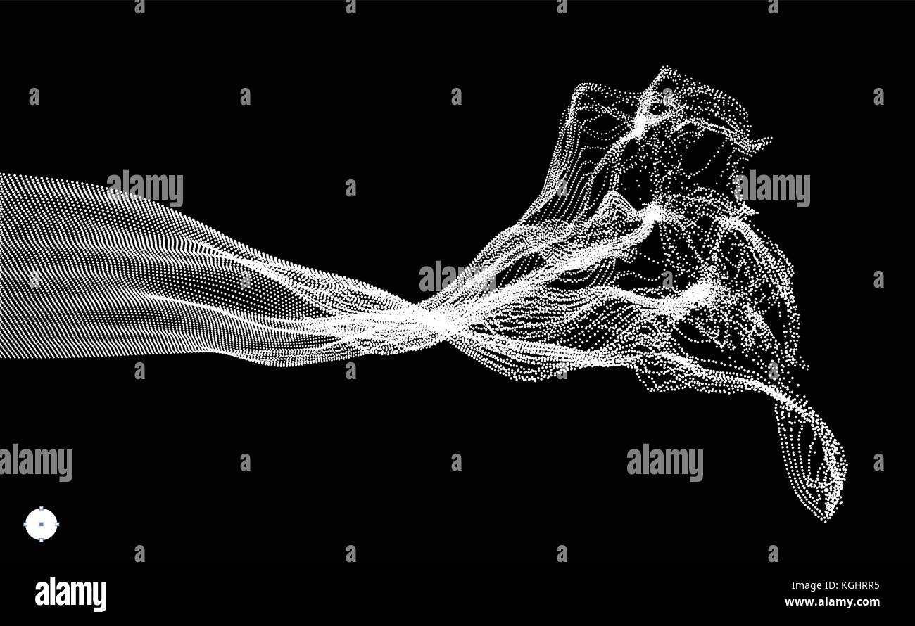 Array with Dynamic Emitted Particles. Water Splash Imitation. Abstract ...