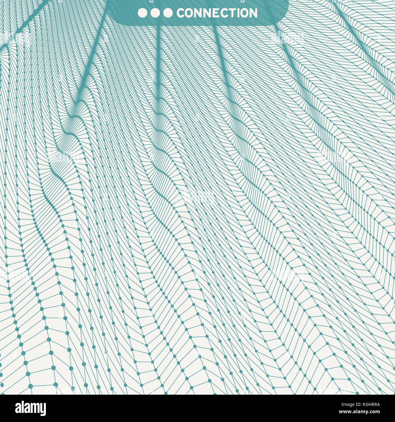 Network Abstract Background. 3d Technology Vector Illustration Stock ...