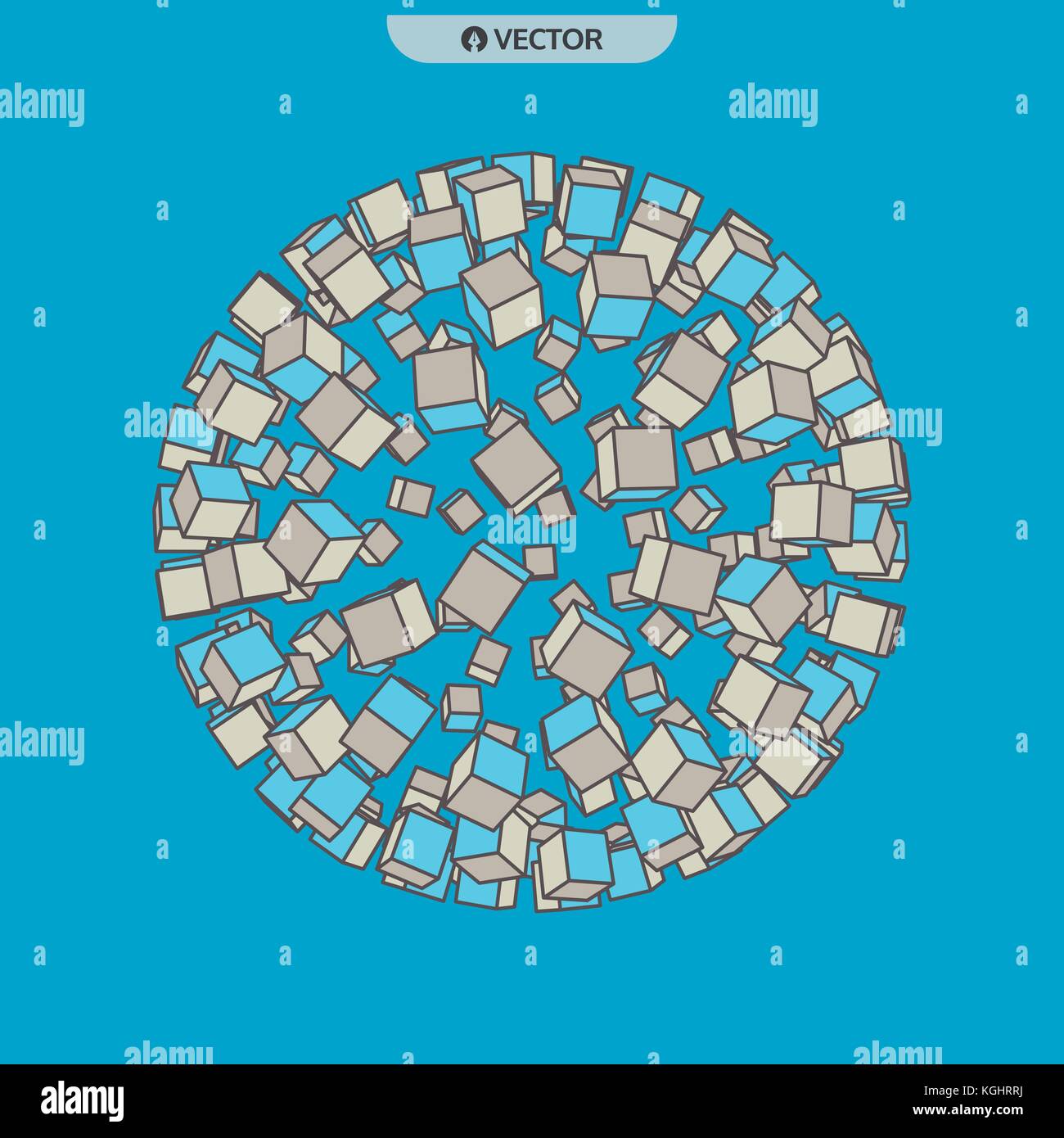 Sphere of cubes. Vector illustration Stock Vector Image & Art - Alamy