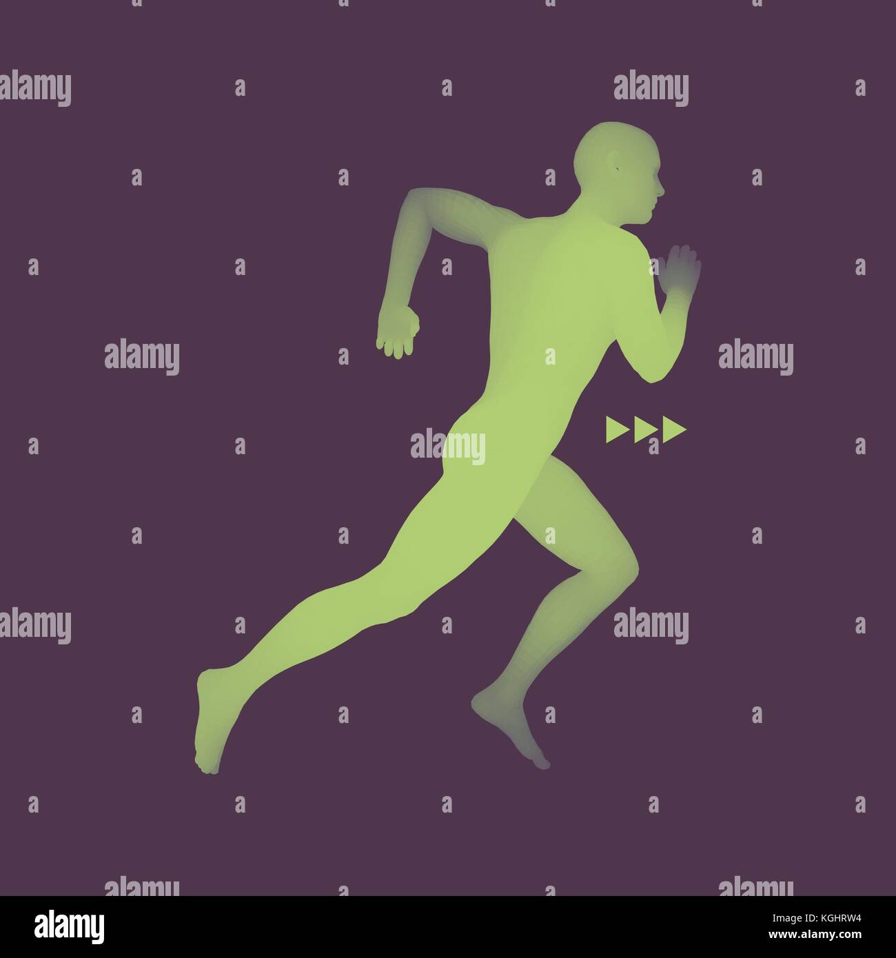 3d Running Man. Design for Sport, Business, Science and Technology ...