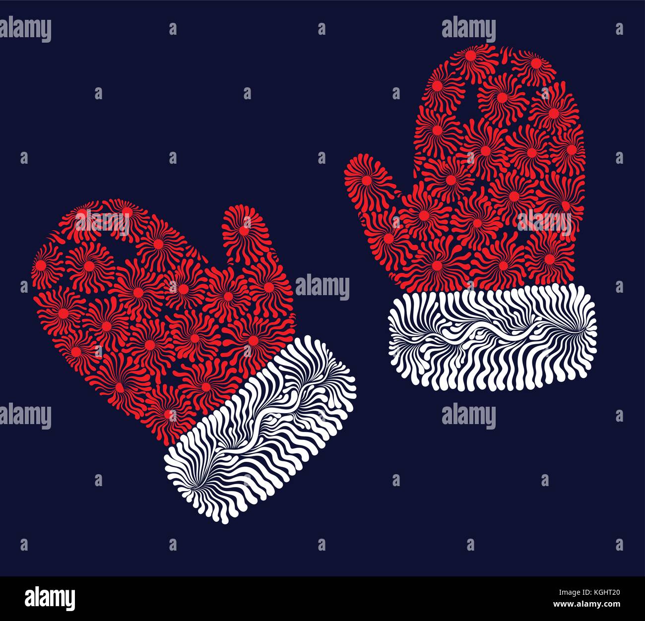 Mittens Santa Claus Stock Vector Image & Art - Alamy