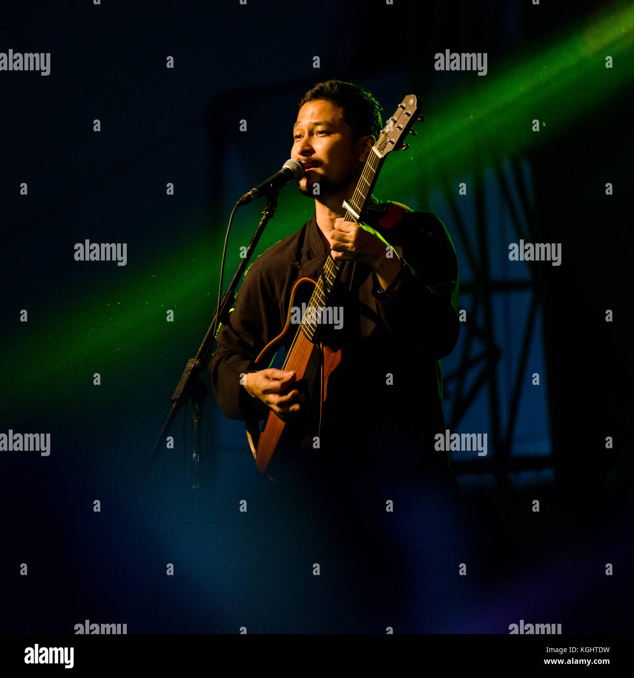 KATHMANDU, NEPAL - OCTOBER 14, 2017: Concert of Bipul Chettri and the ...