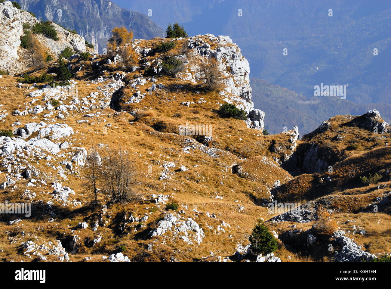 WWI. Moun Pasubio, Venetian Pre-Alps, Italy. Austro-Hungarian trench ...