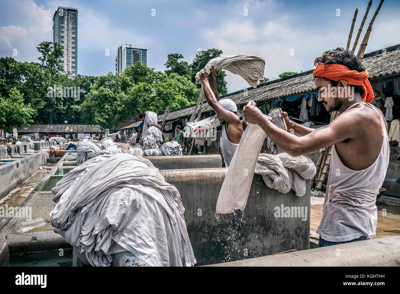 Kolkata, India. 31st July, 2017. Dhobi Ghat a is place which is known ...