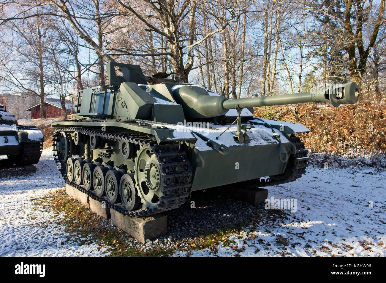 STU-40 tank on display in Lappeenranta Finland Stock Photo - Alamy
