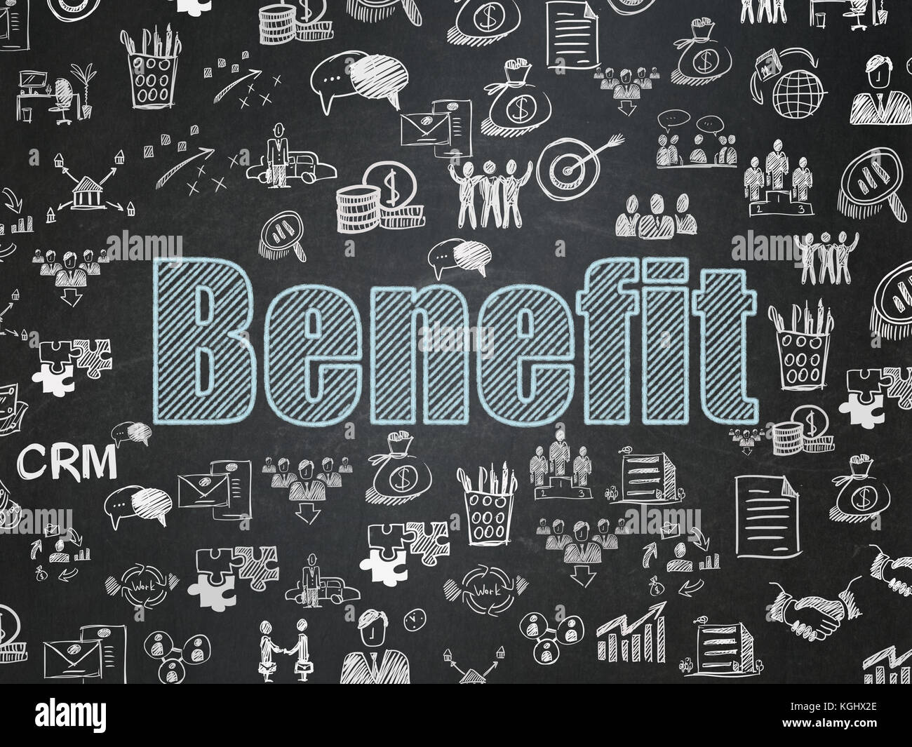 Business concept: Benefit on School board background Stock Photo - Alamy