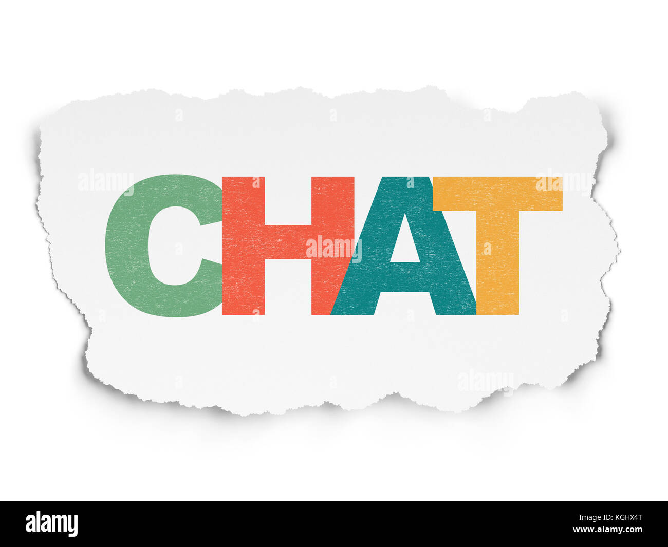 Web development concept: Chat on Torn Paper background Stock Photo - Alamy