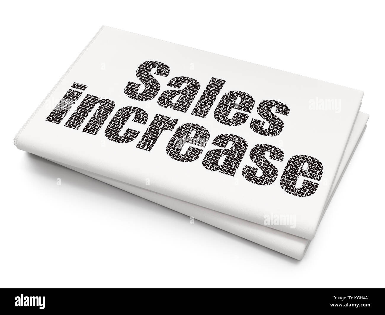 Advertising concept: Sales Increase on Blank Newspaper background Stock ...