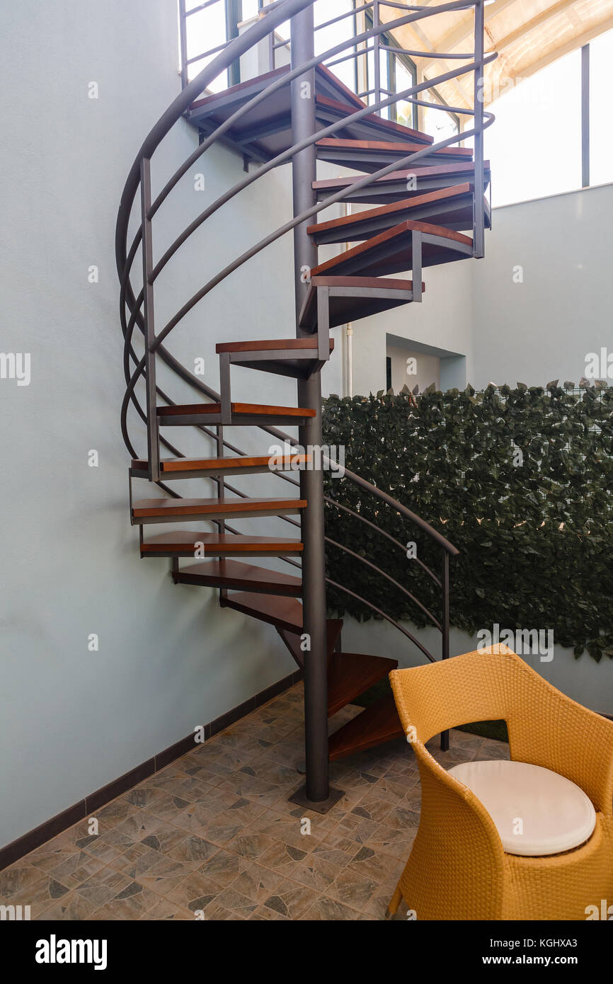 Spiral staircase on roof hi-res stock photography and images - Alamy