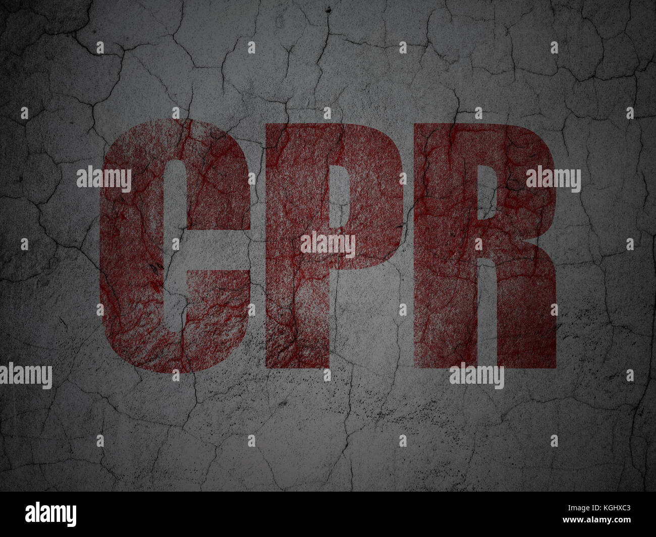 Medicine concept: CPR on grunge wall background Stock Photo - Alamy