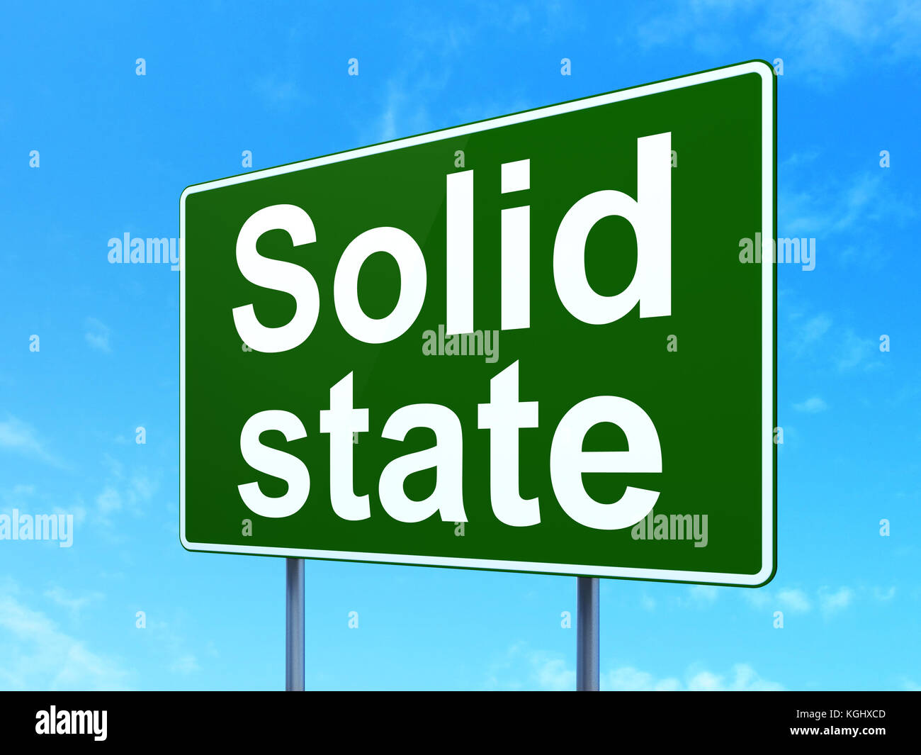 Science concept: Solid State on road sign background Stock Photo - Alamy