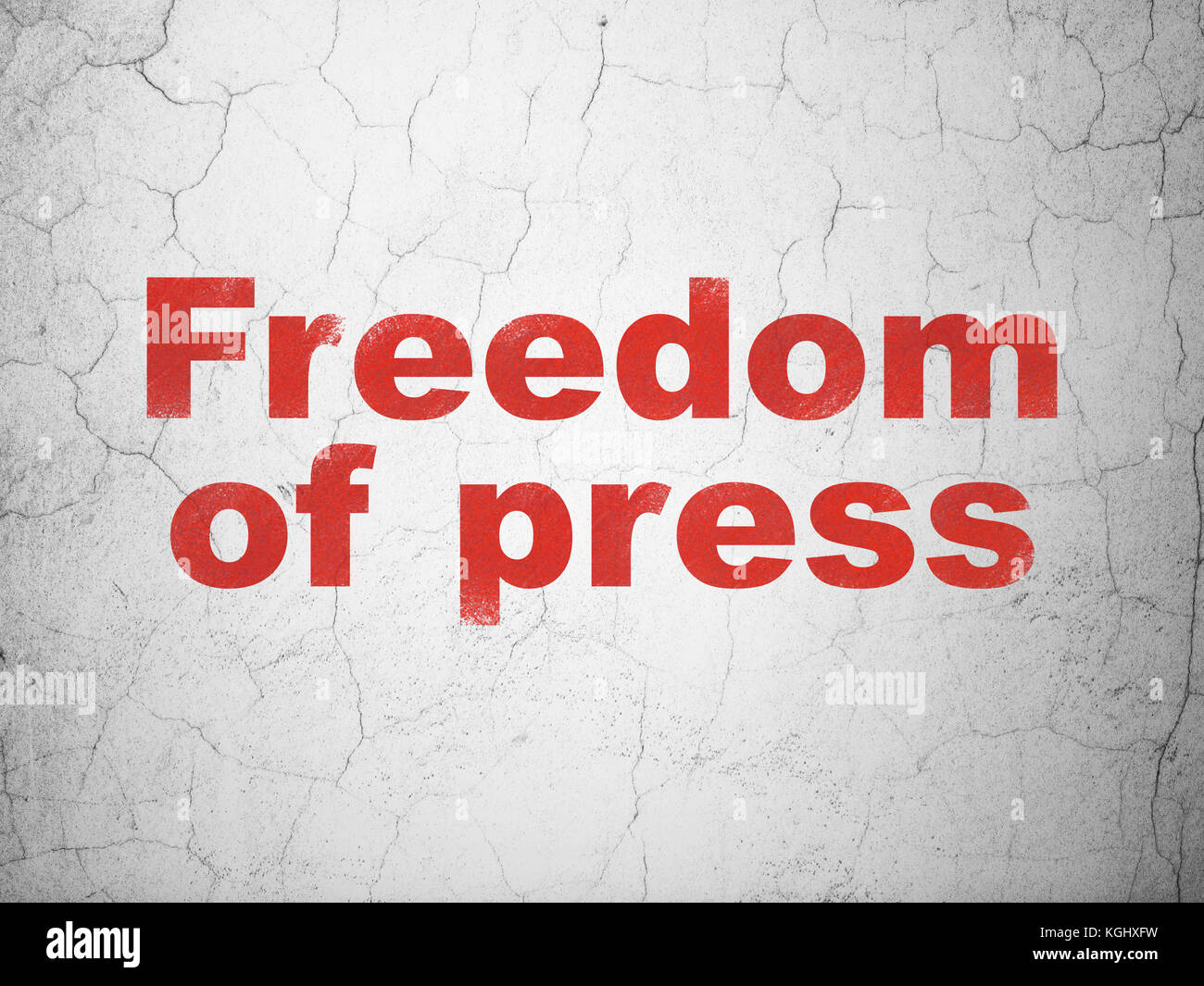 Political concept: Freedom Of Press on wall background Stock Photo - Alamy