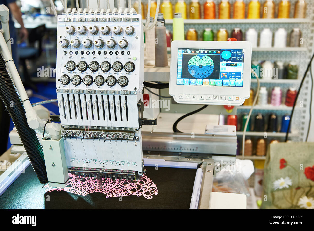 Industrial embroidery machine hi-res stock photography and images - Alamy