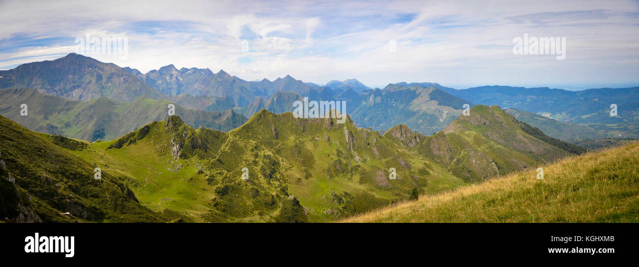 Chain of Summits of Mountains in the Pyrenees Stock Photo - Alamy