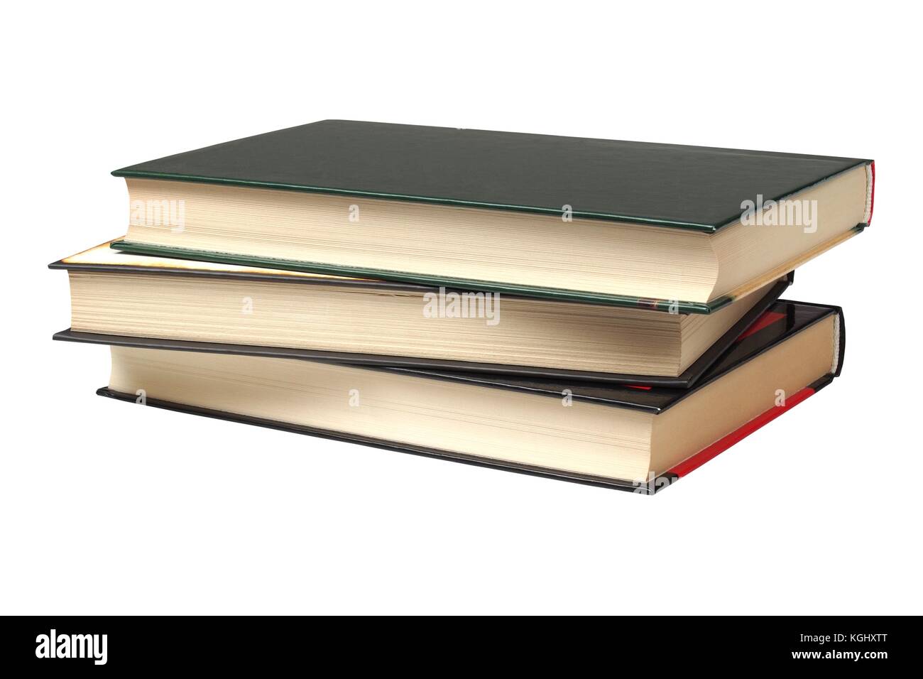 Short stack of books isolated on white background Stock Photo - Alamy