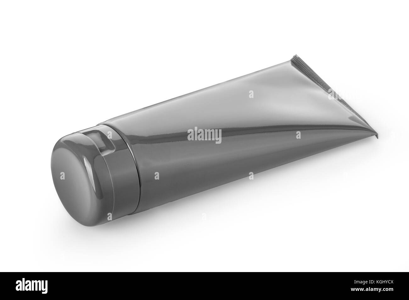 close up of a gray tube on white background with clipping path Stock ...