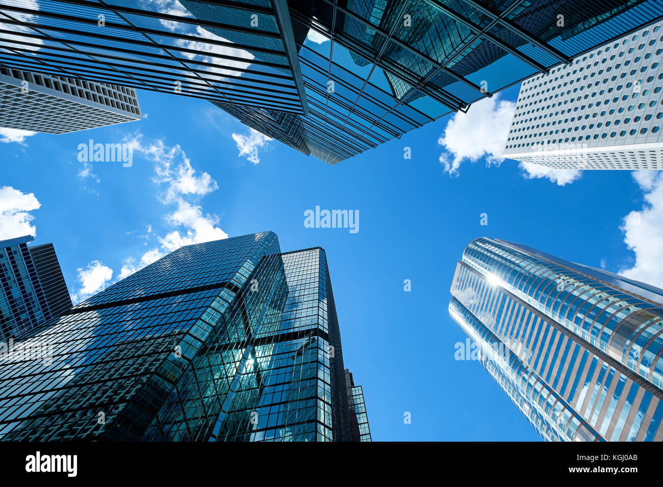 Modern skyscrapers shot with perspective Stock Photo - Alamy