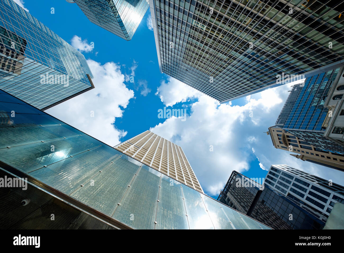 Modern skyscrapers shot with perspective Stock Photo - Alamy