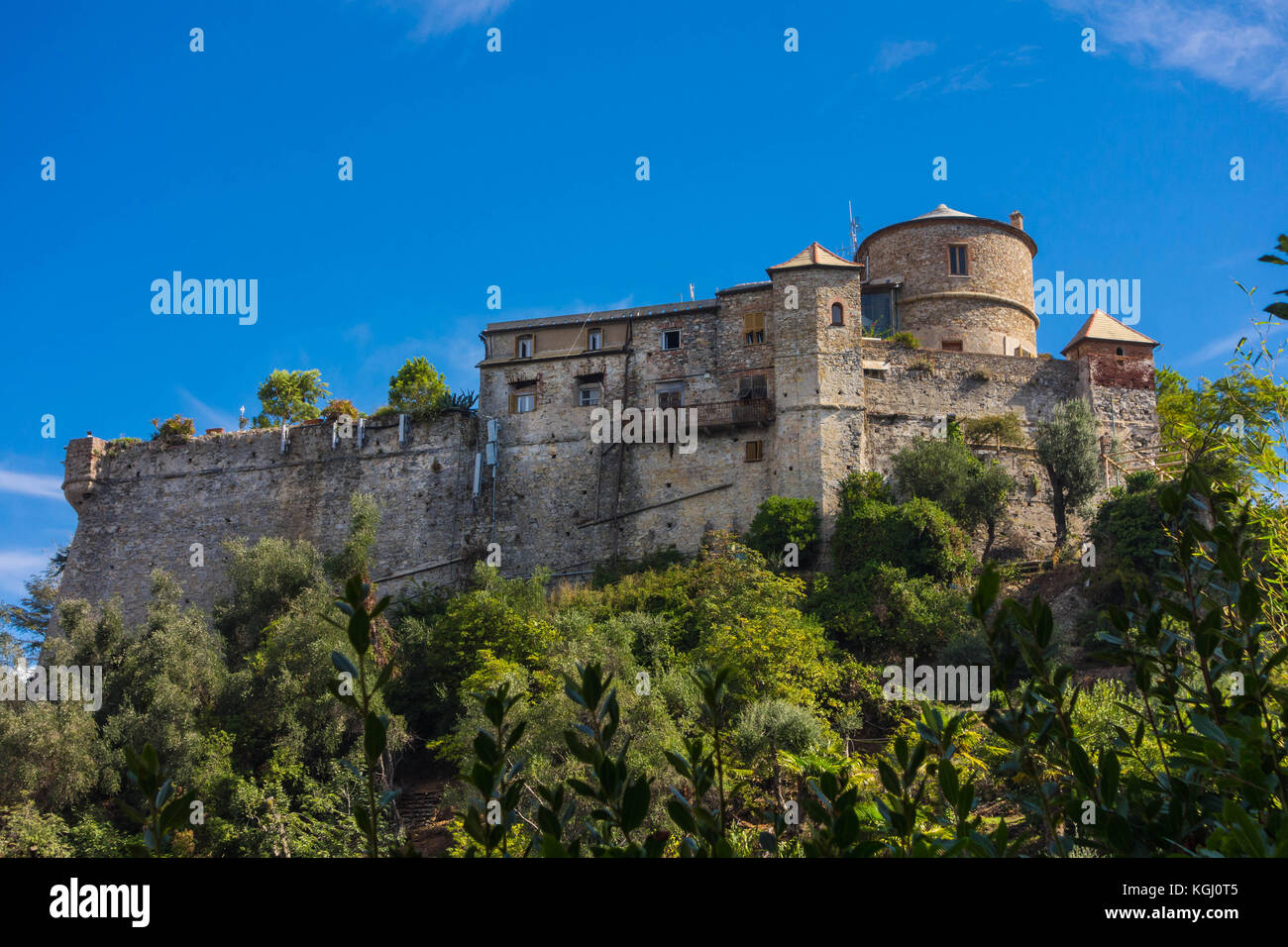 Portofino italy castello brown hi-res stock photography and images - Alamy