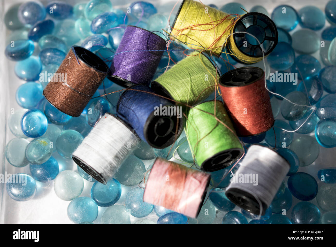 Cotton reels variety hi-res stock photography and images - Alamy