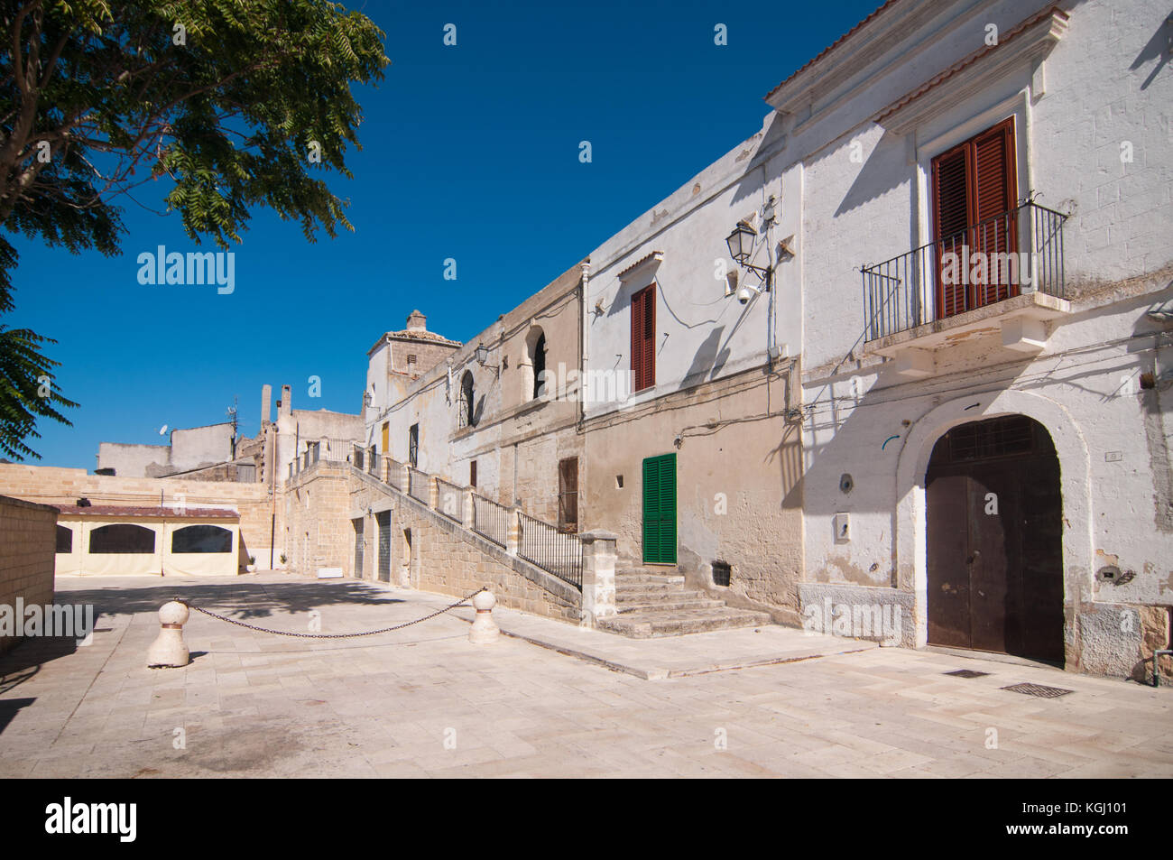A view of the village of Poggiorsini, Italy. Poggiorsini was a feud of ...
