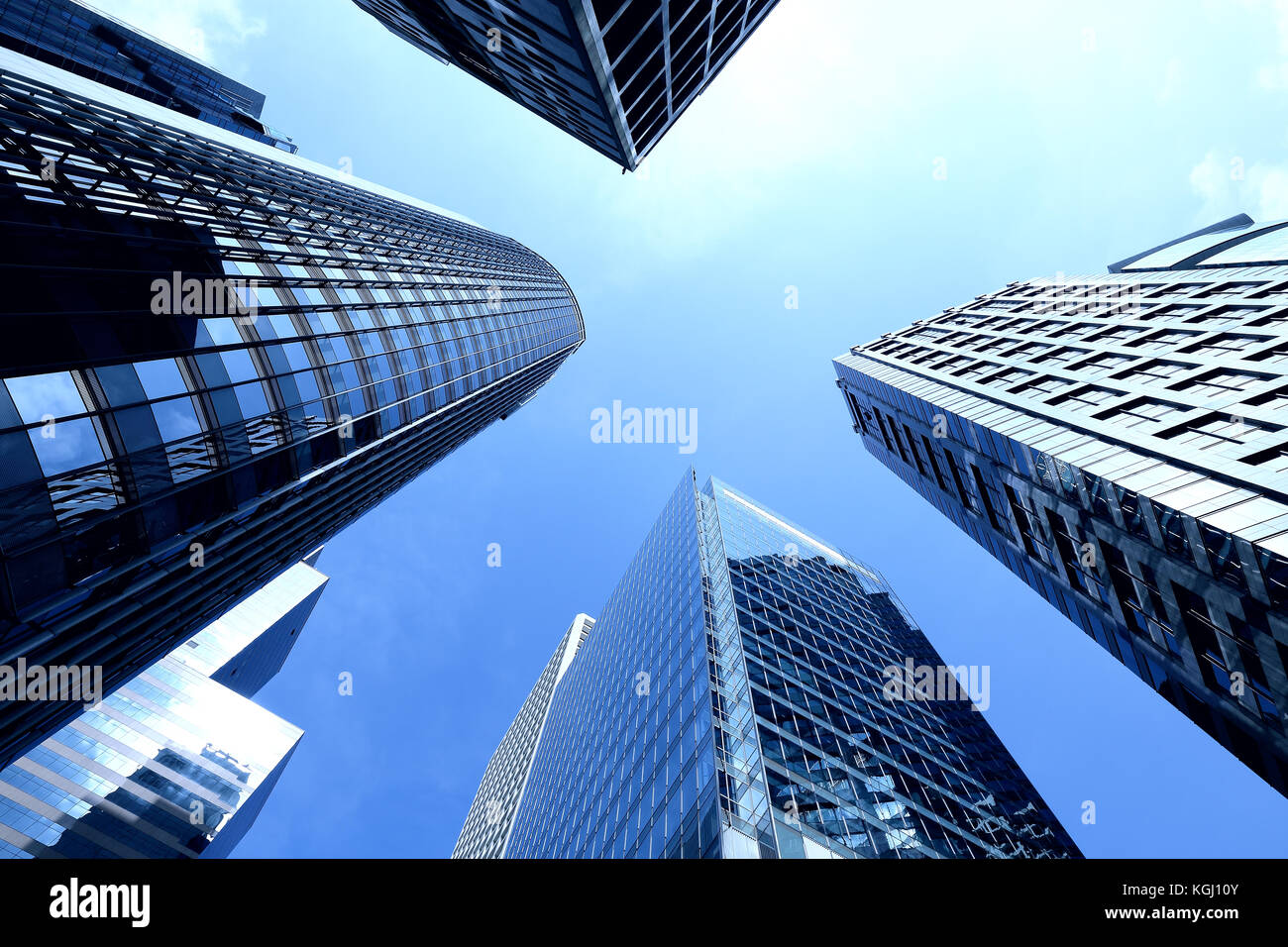 Modern skyscrapers shot with perspective Stock Photo - Alamy