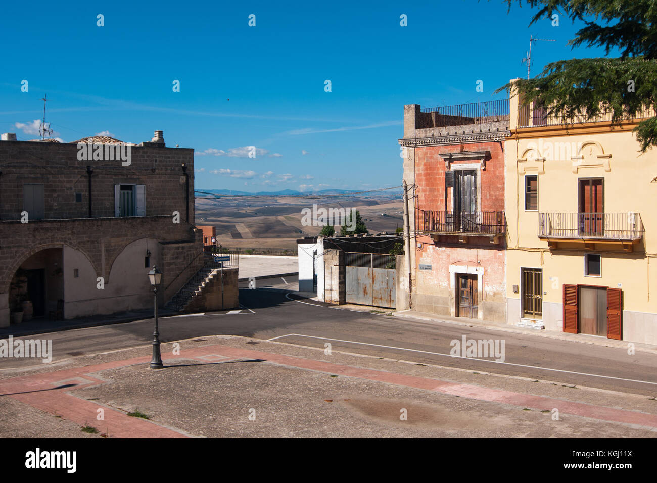 A view of the village of Poggiorsini, Italy. Poggiorsini was a feud of ...