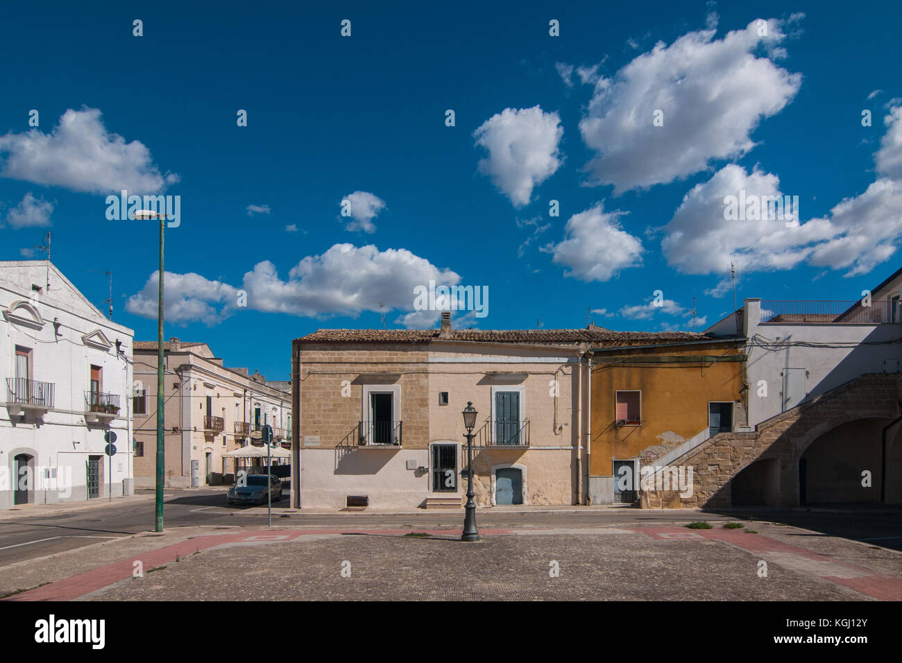 A view of the village of Poggiorsini, Italy. Poggiorsini was a feud of ...