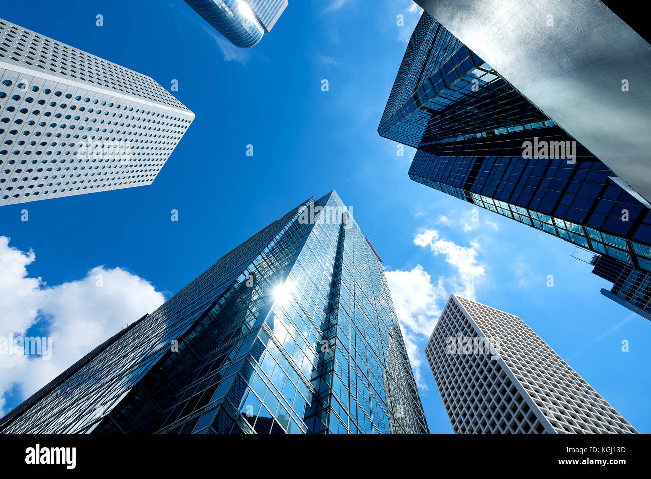 Modern skyscrapers shot with perspective Stock Photo - Alamy